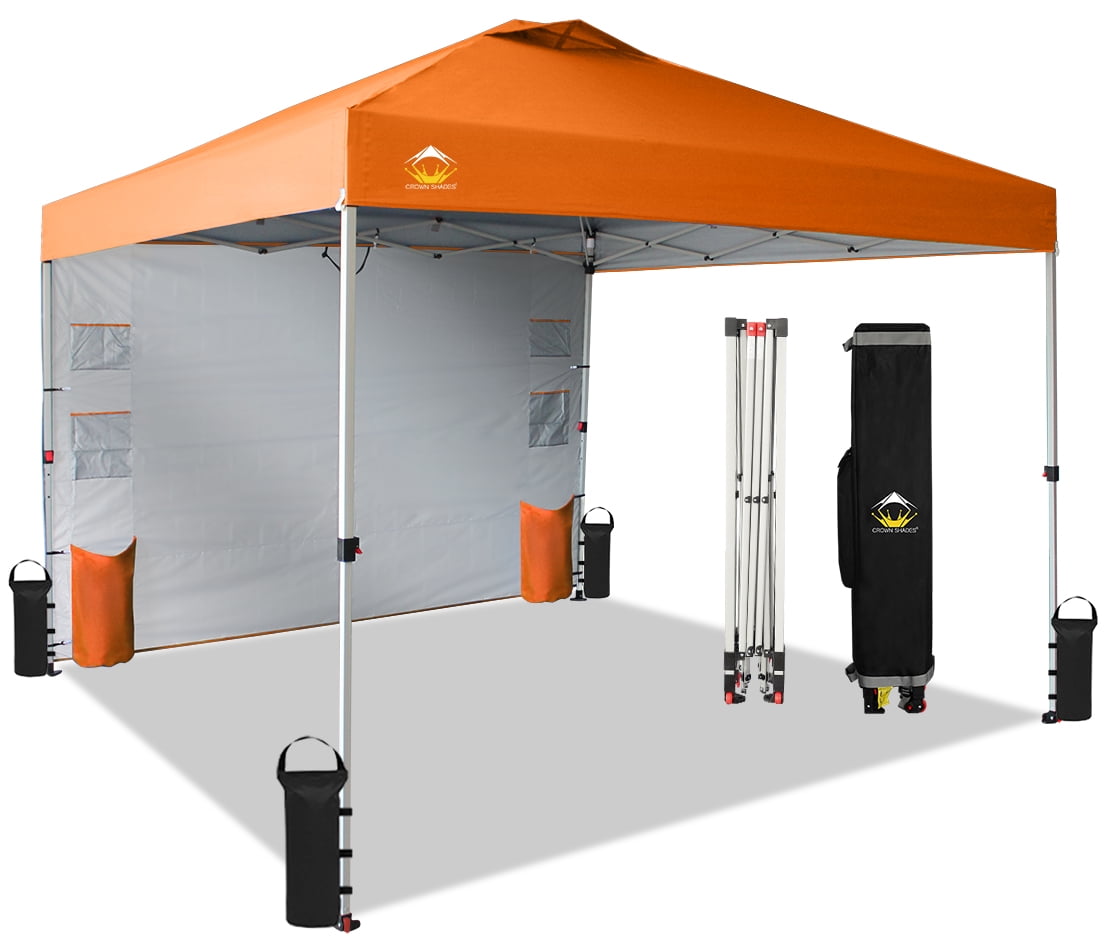 CROWN SHADES Canopy Tent 10x10 Pop Up Canopy Outdoor Shade with Pockets ...