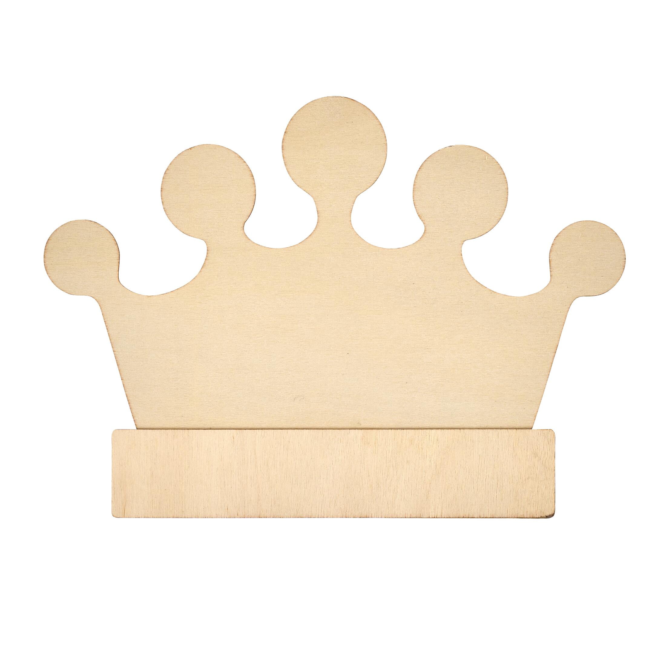 Hello Hobby 7" Wood Shape, Crown - Walmart.com