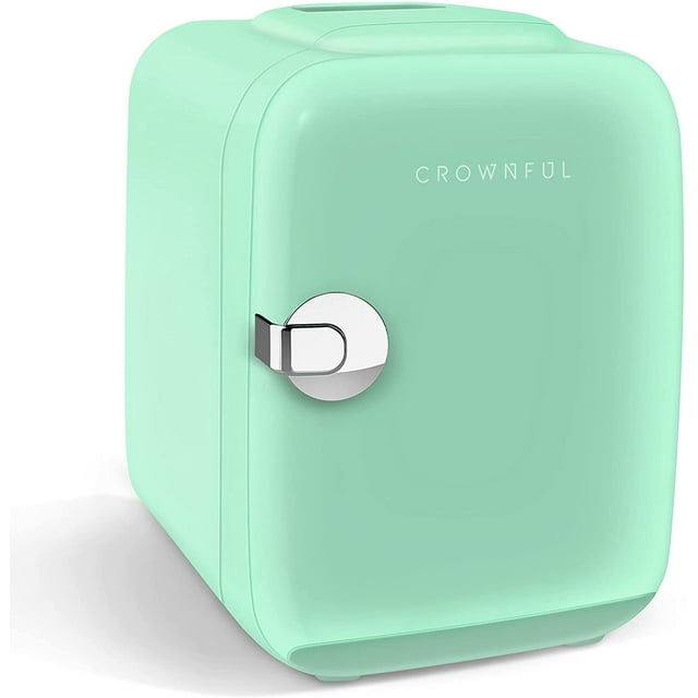 CROWNFUL 4L Portable Mini Fridge, Electric Beverage Cooler and Warmer ...