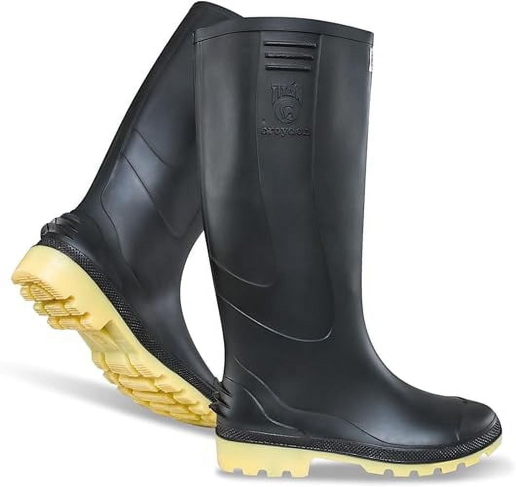 CROYDON Black Titan PVC Rain Boots Waterproof for Gardening | Fishing ...