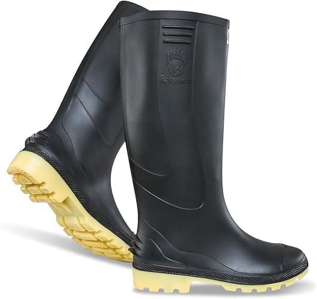 CROYDON Black Titan PVC Rain Boots Waterproof for Gardening | Fishing ...