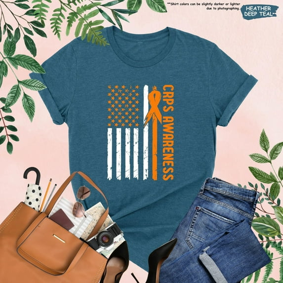 CRPS Awareness Shirt, CRPS Flag Shirt, Orange Ribbon Shirt, Complex ...