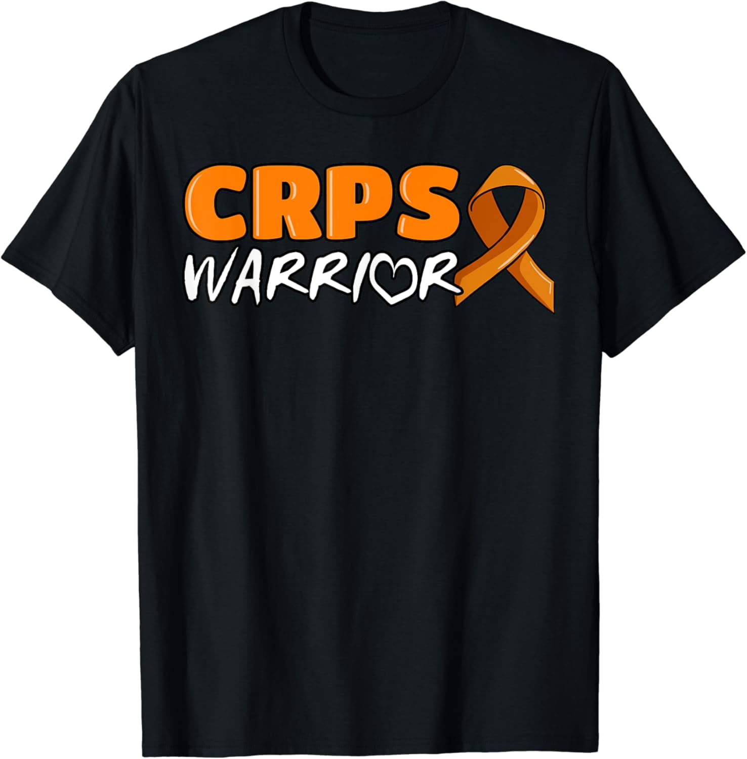 CRPS Warrior Complex Regional Pain Syndrome Orange Ribbon T-Shirt ...