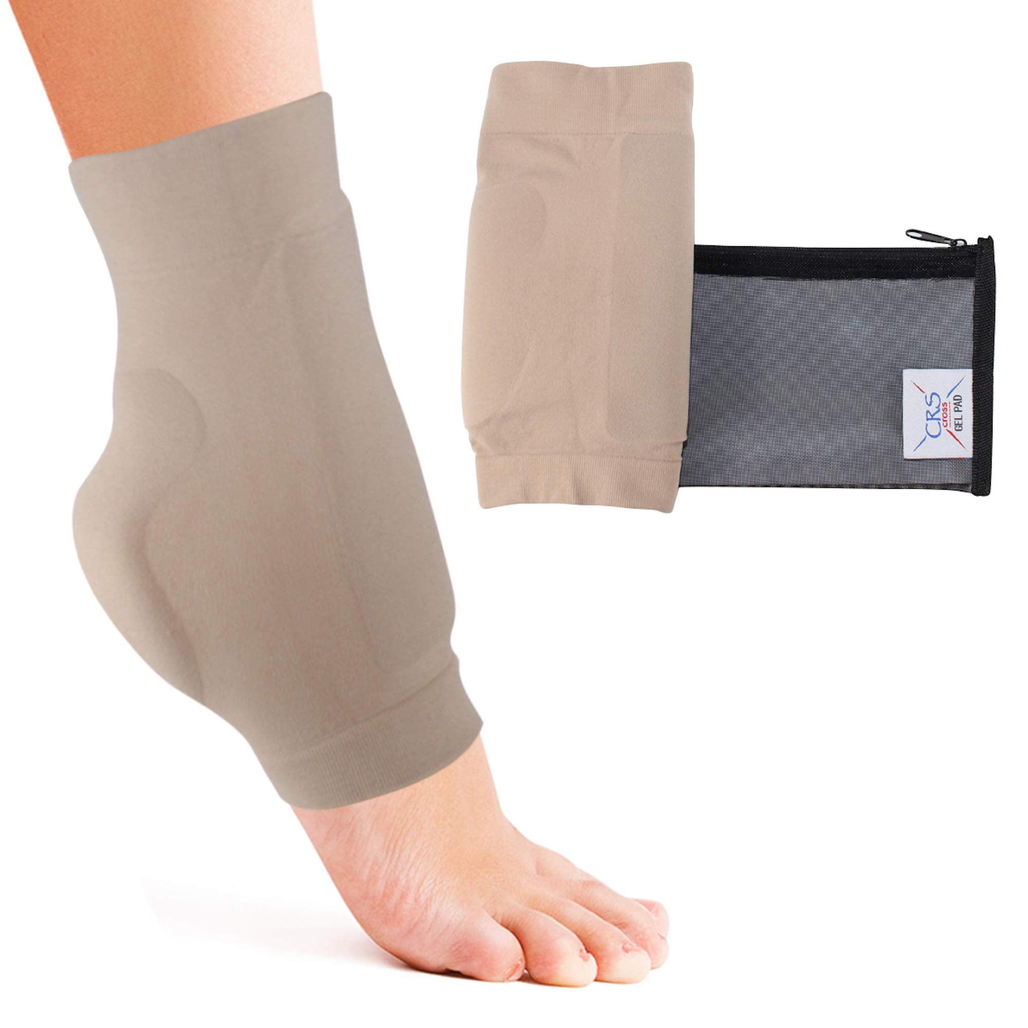 CRS Cross Boot Bumper Gel Pad Sleeve - Padded Skate Sock for Foot ...