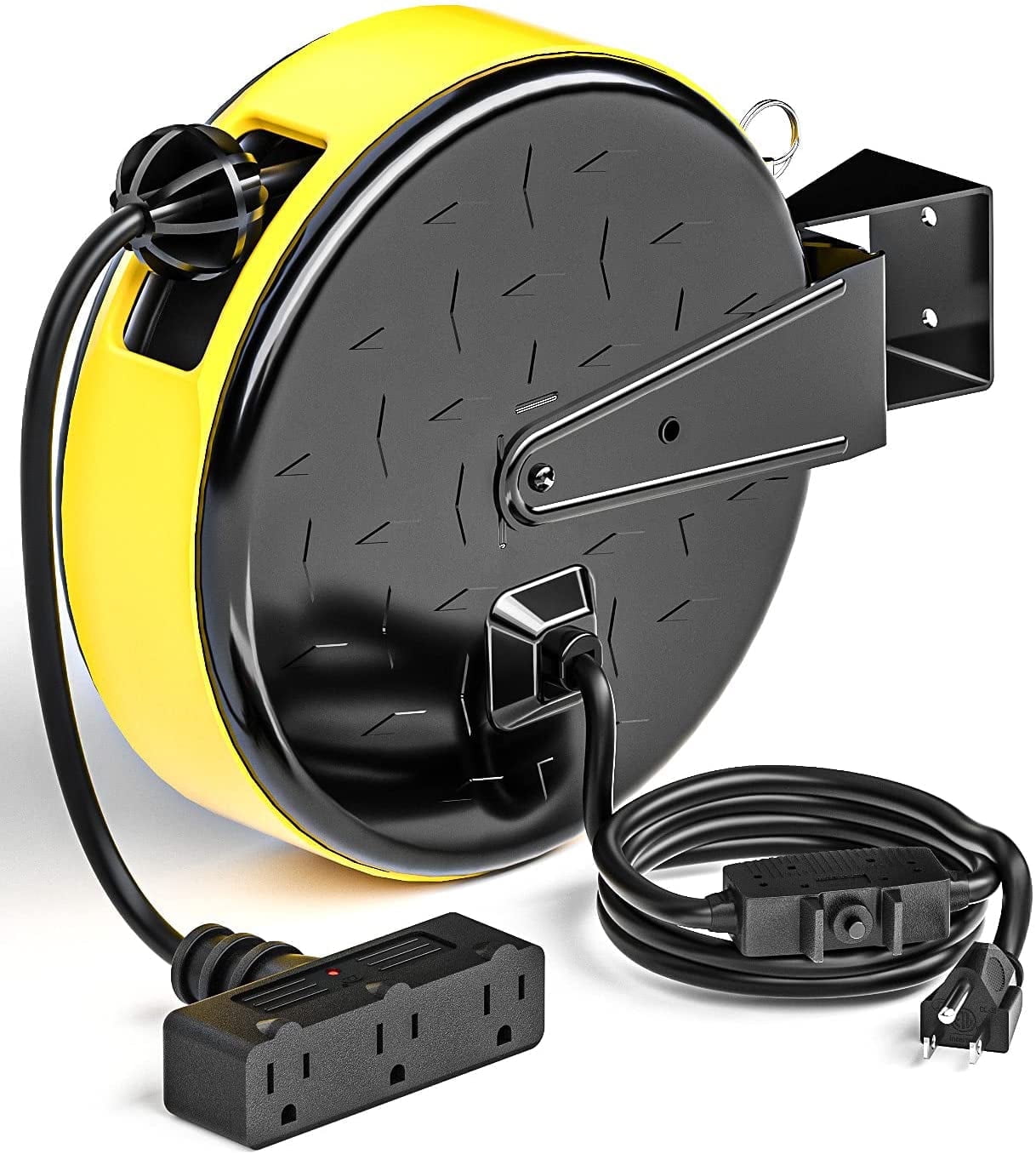 CRST 30FT Extension Cord Reel, UL Certified 16/3 SJTW, 180° Adjustable ...