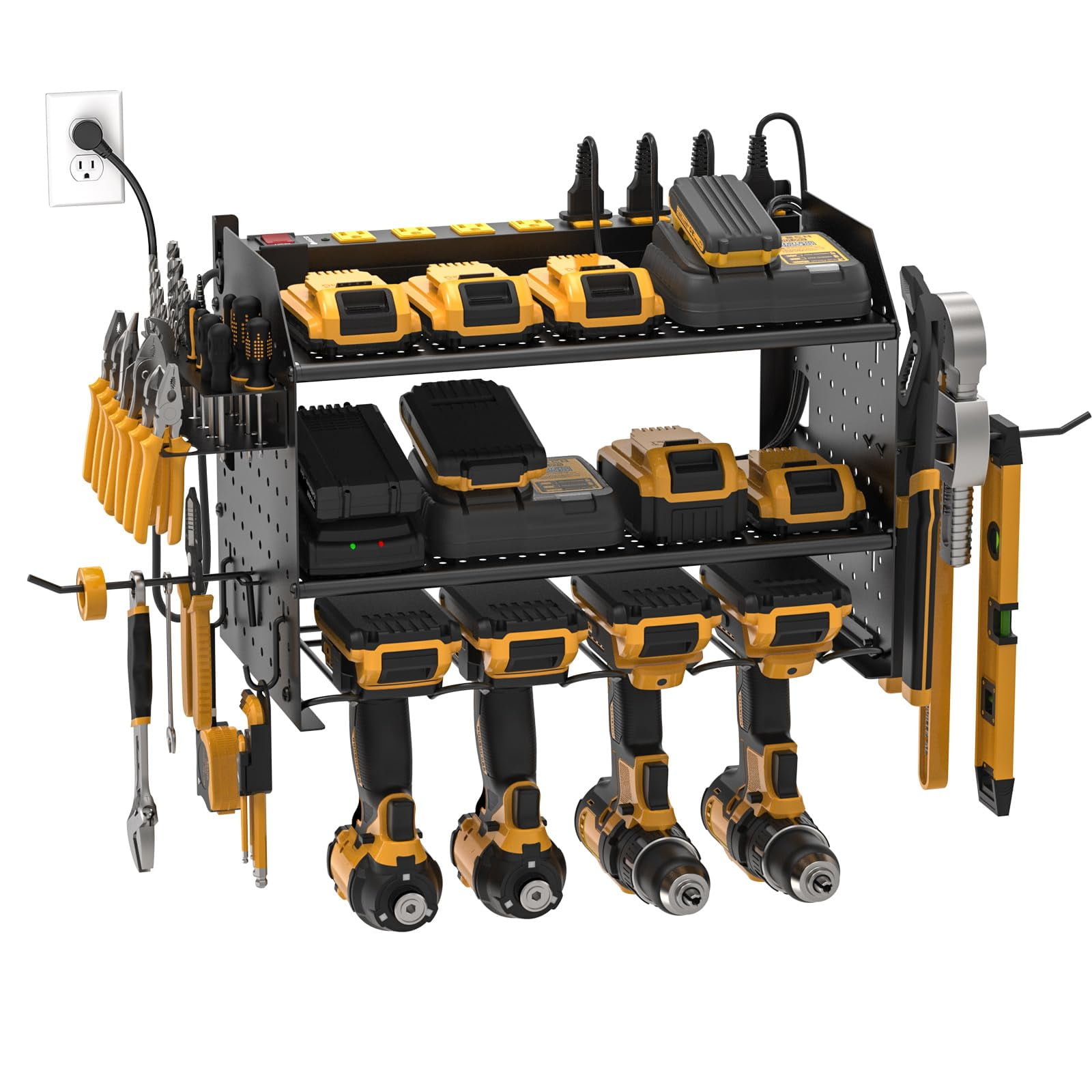 CRST Power Tool Organizer Wall Mount with Charging Station Cordless ...