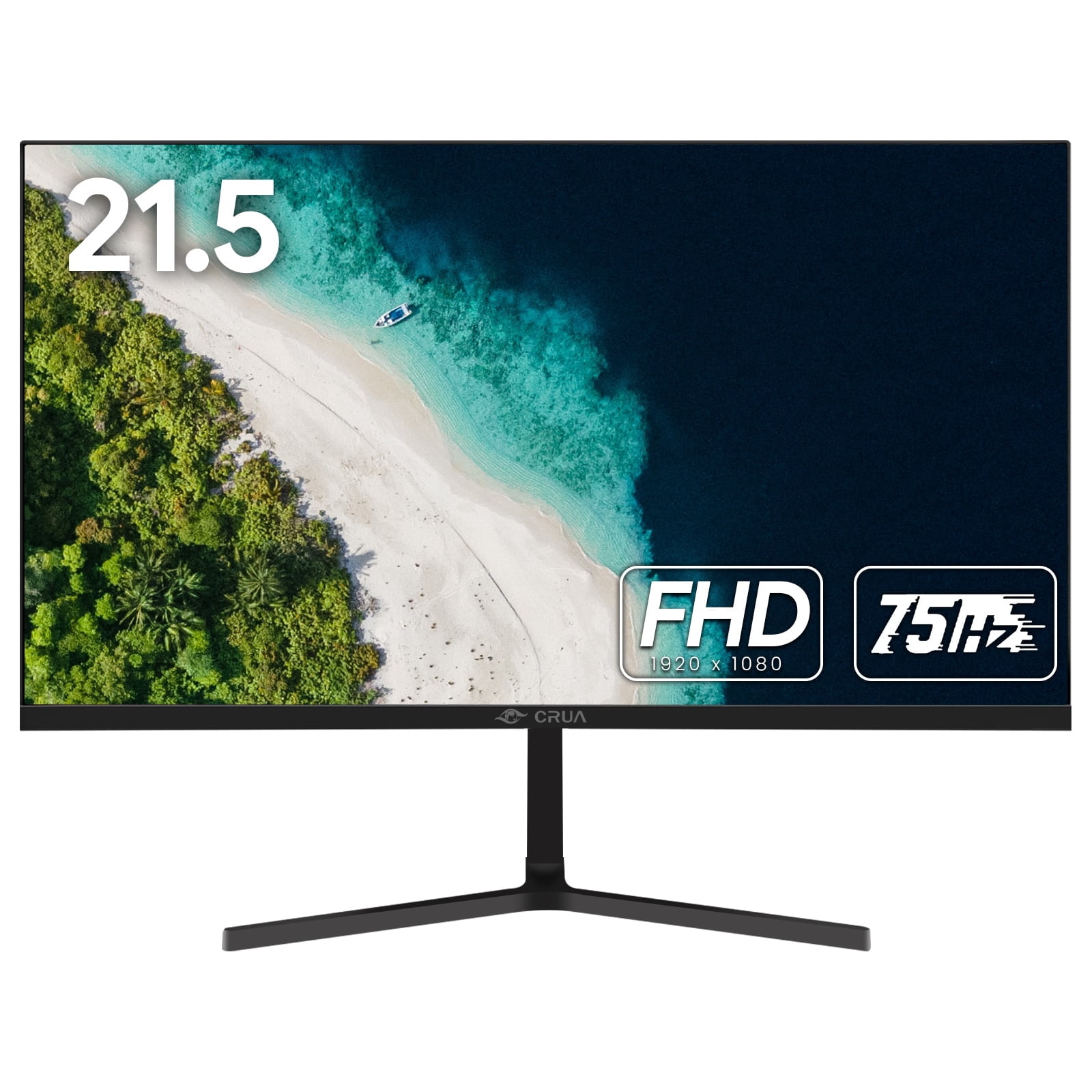 CRUA 22 Inch 75Hz Computer Monitor-FHD 1080P VA Frameless PC Monitor ...