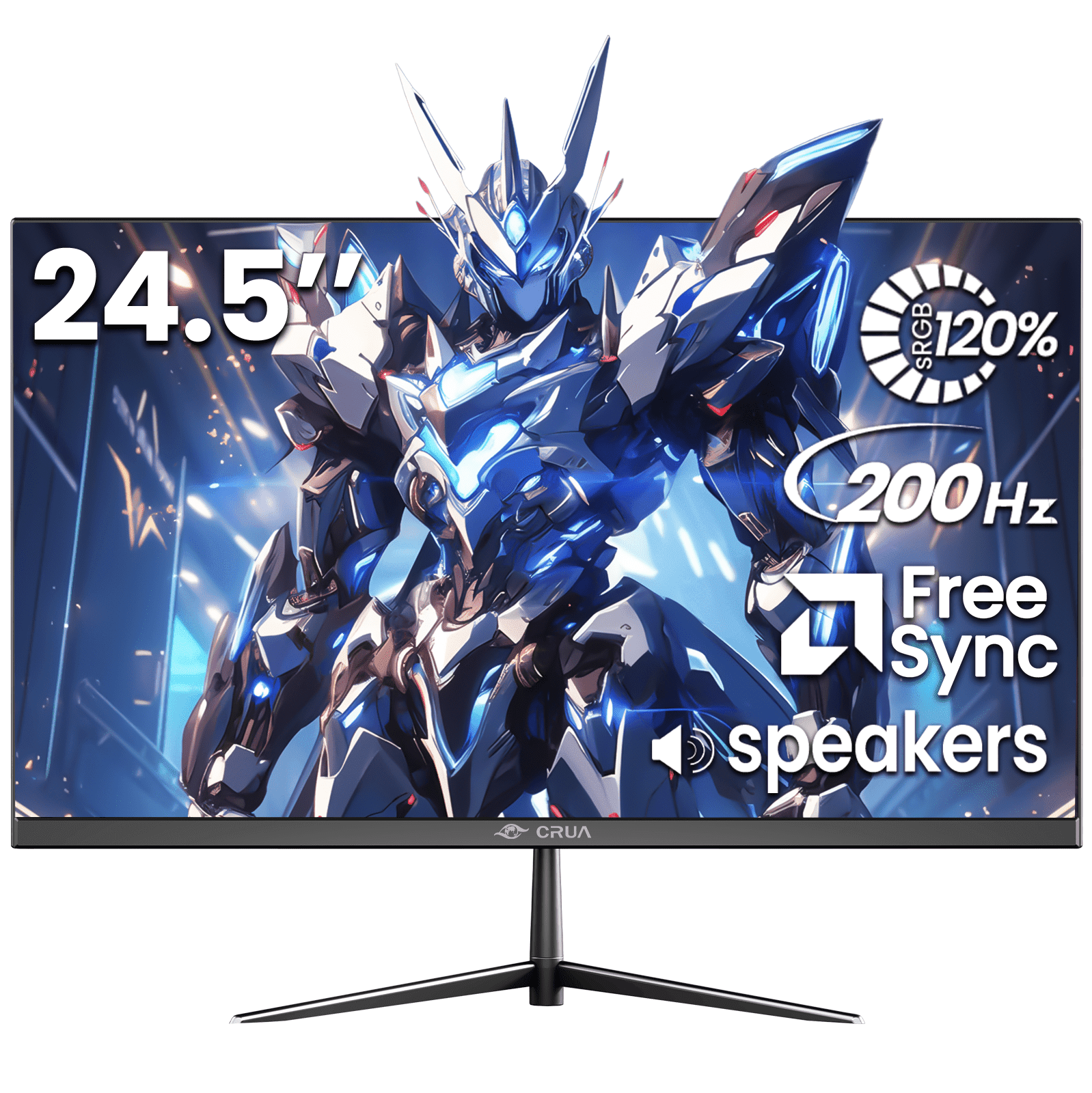 CRUA 24.5 Inch Gaming Monitor, IPS FHD(1920x1080P 200Hz,120% sRGB ...