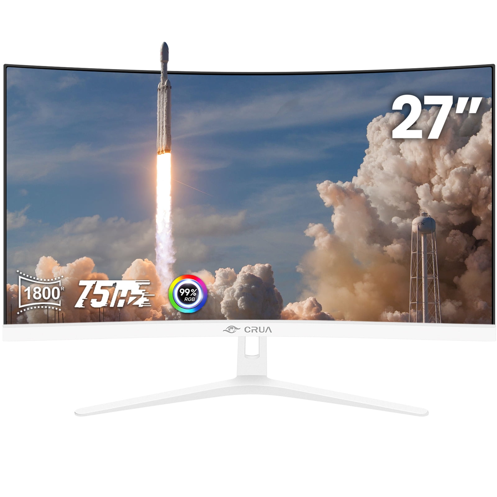 CRUA 32" 165Hz/180Hz Curved Gaming Monitor, FHD 1080P 1800R Computer ...