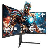 CRUA 34-inch IPS Curved Gaming Monitor, WQHD 3440x1440, 120Hz Computer ...