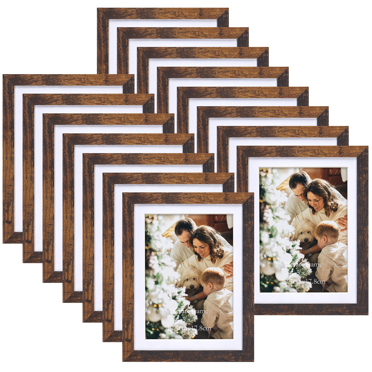 Mainstays 8" x 10" Brown Stepped Frame - Walmart.com