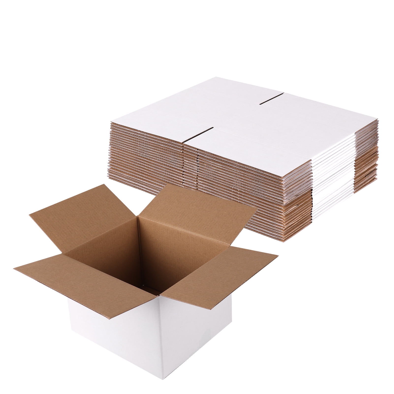 CRUGLA 7x6x5 Shipping Boxes Set of 25, Small White Cardboard Mailer Box ...
