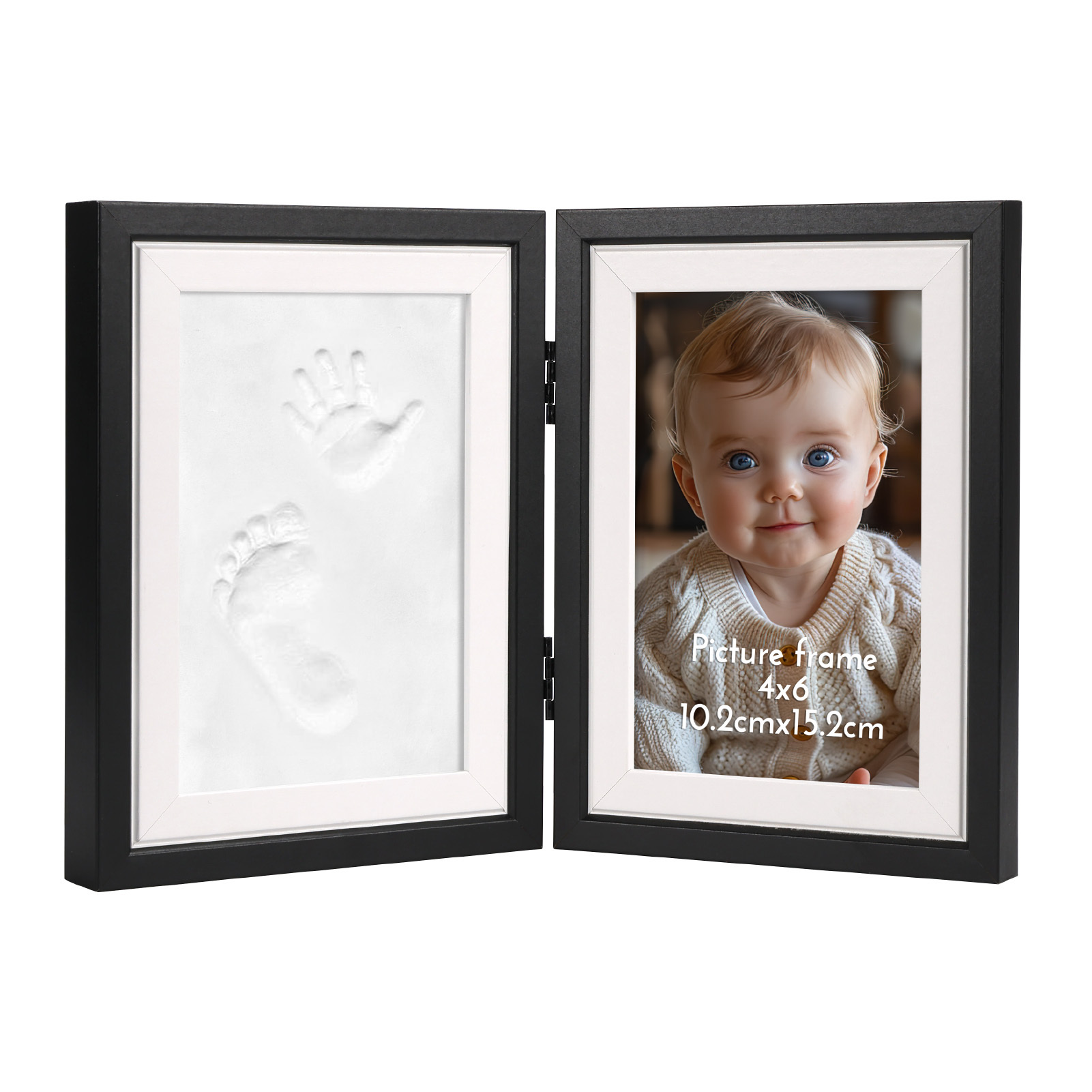 Tiny Ideas Baby Prints Collage Keepsake Frame with Clean-Touch Ink Pad ...