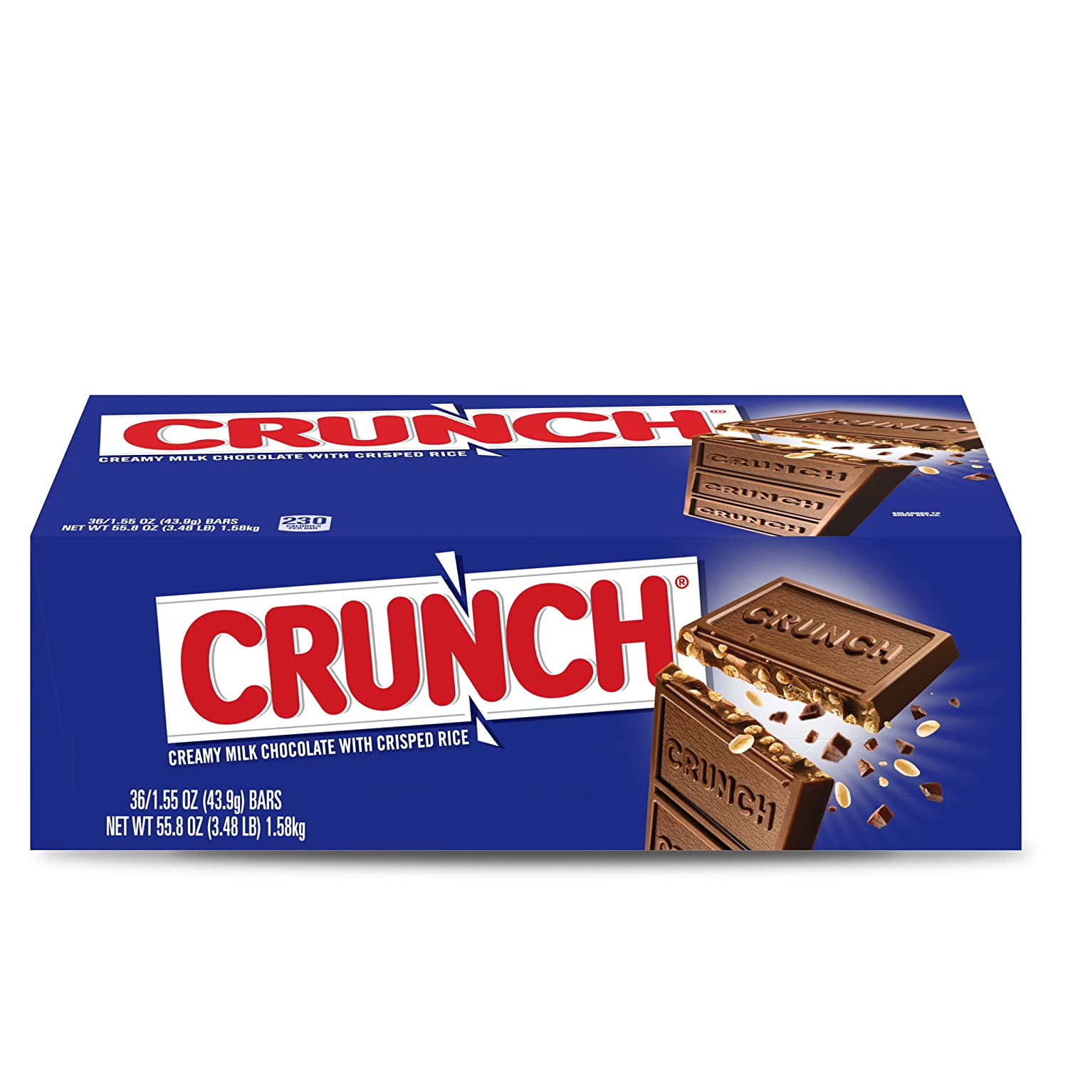 CRUNCH, Bulk 36 Count, Milk Chocolate and Crisped Rice, Full Size ...