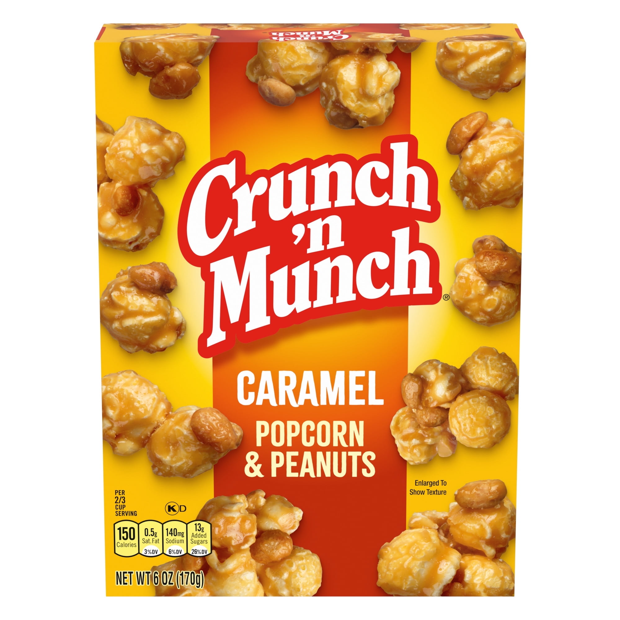 CRUNCH 'N MUNCH Caramel Popcorn with Peanuts,(1PACK) - Walmart.com