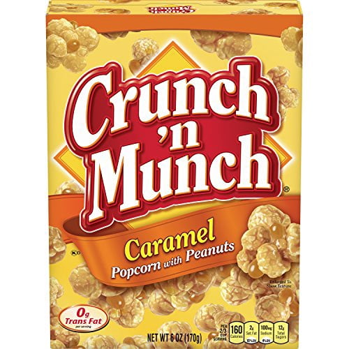 CRUNCH 'N MUNCH Caramel Popcorn with Peanuts, 6 oz. (Pack of 12 ...