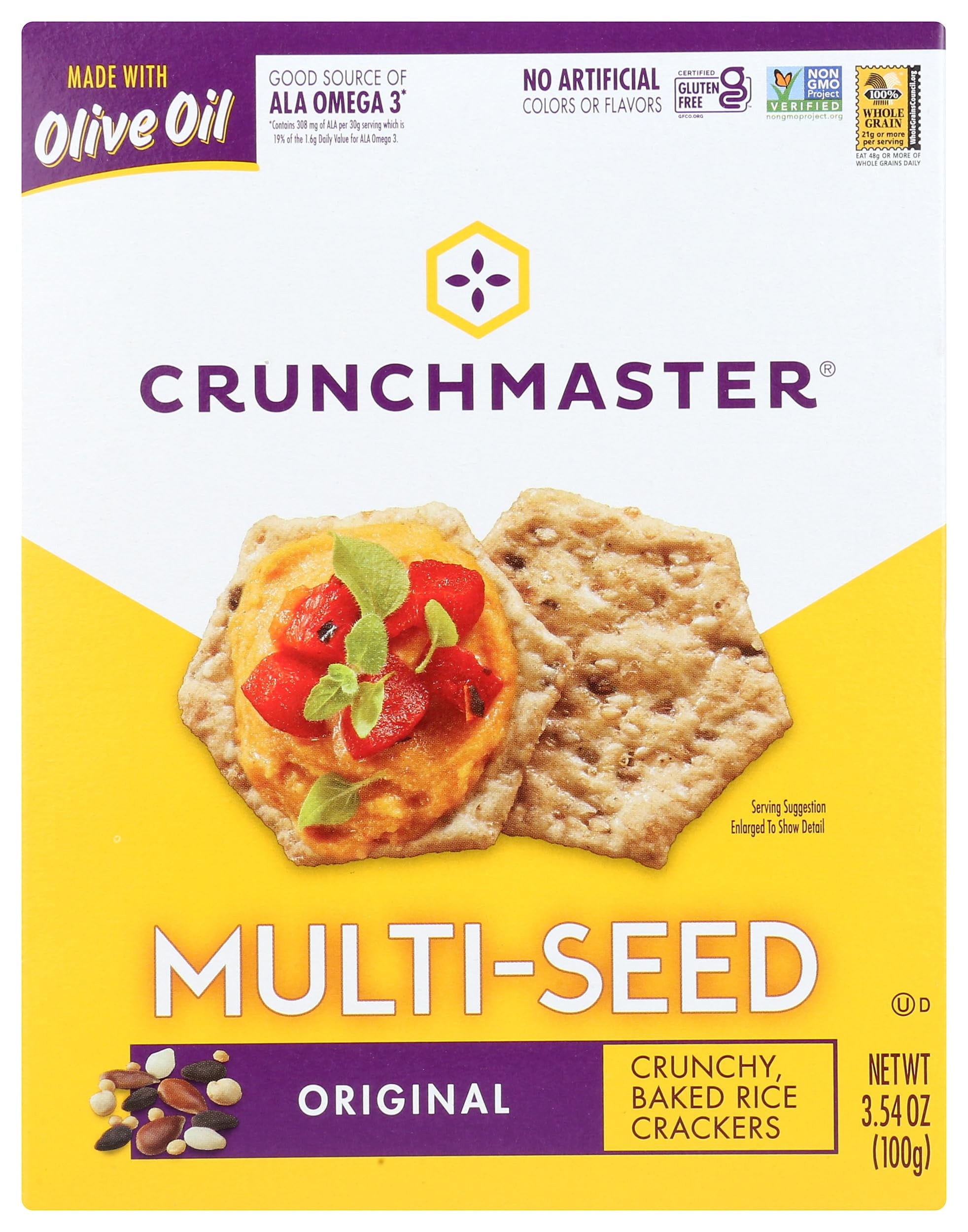 CRUNCHMASTER Original Multi-Seed Crackers, SSF20 3.54 OZ - Walmart.com