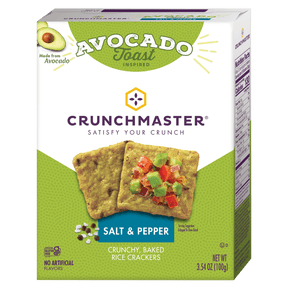 Crunchmaster Avocado Toast Crackers, Vegan with Salt and Pepper, 16 ...