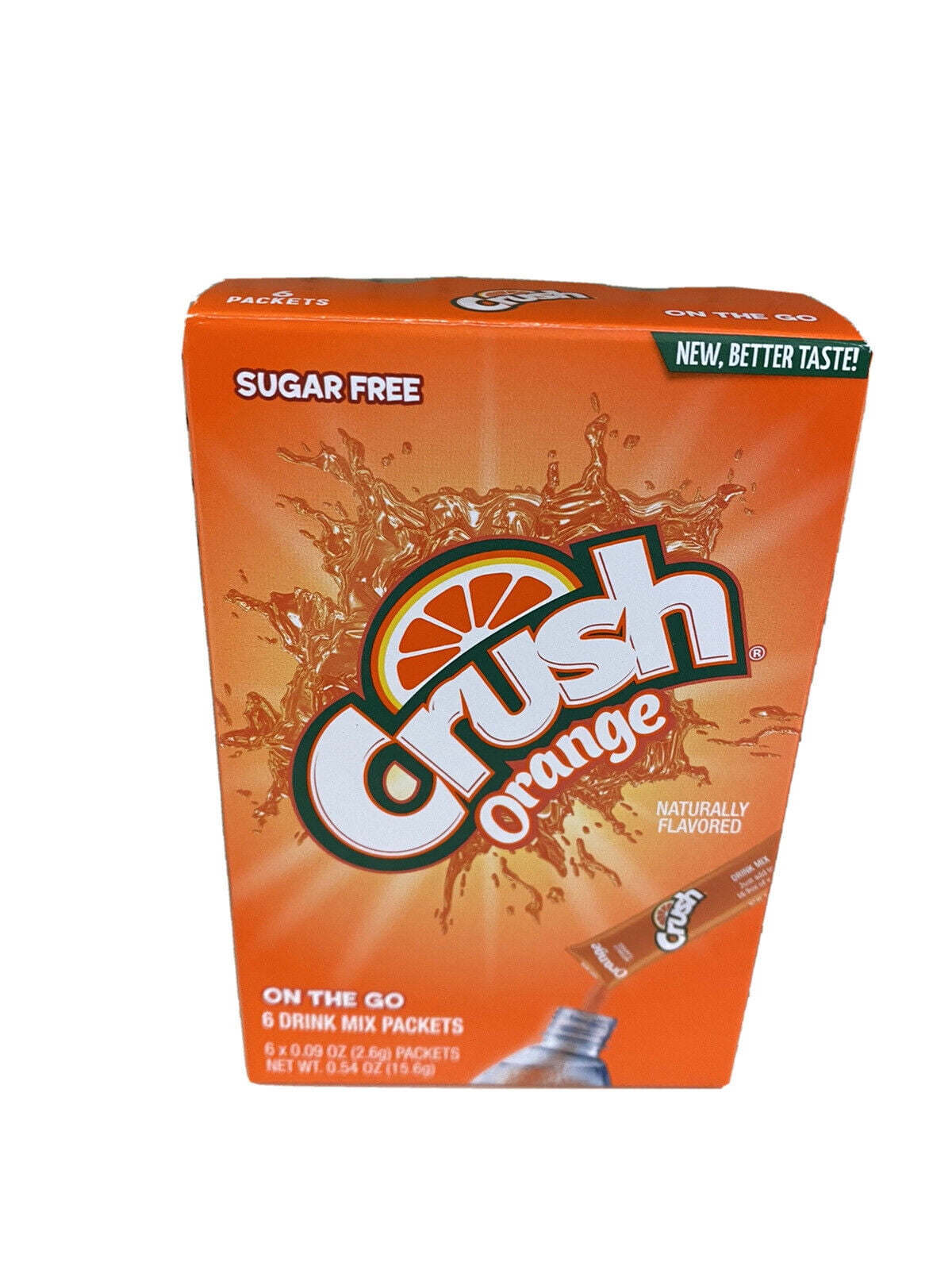 Orange Crush Singles to Go, Sugar Free Drink Mix Packets, 6 CT, 2 Pack ...