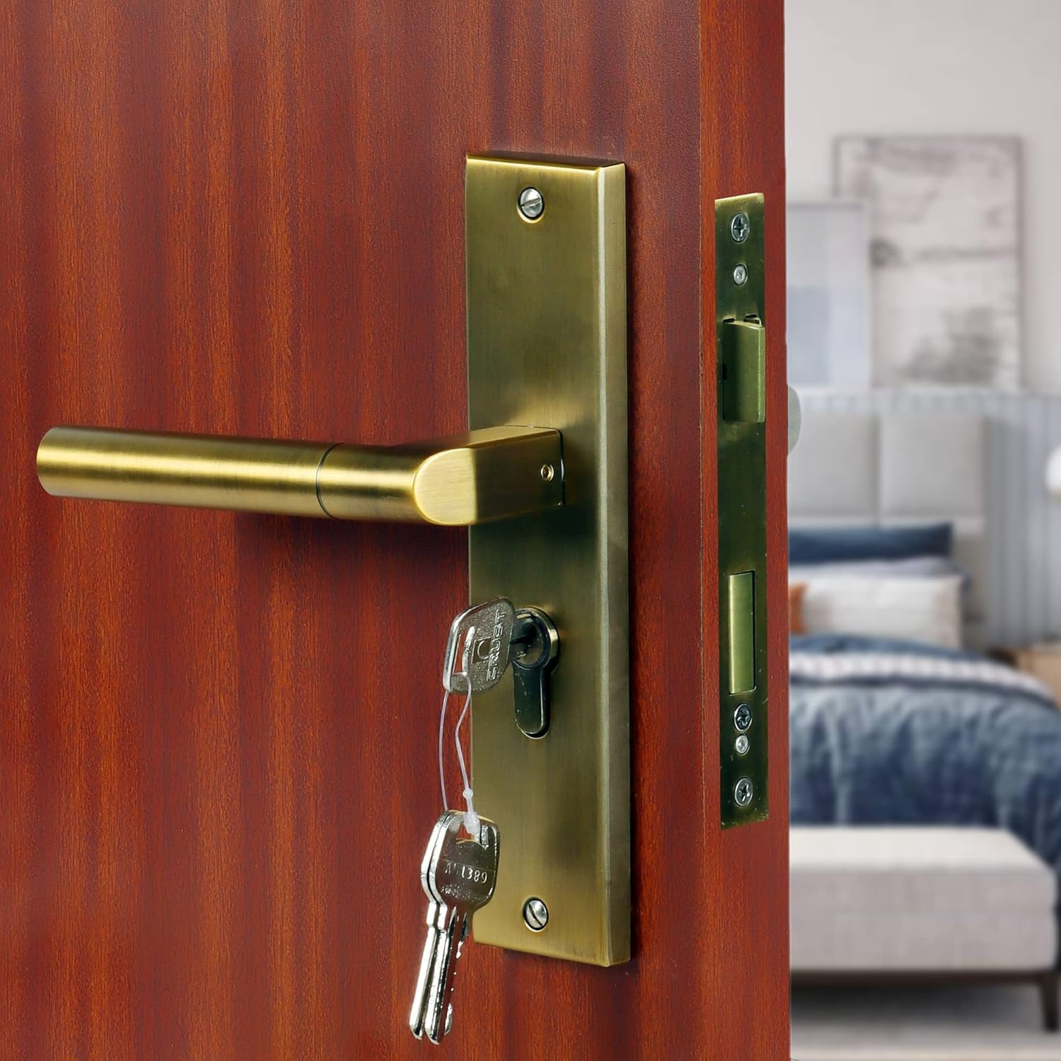 CRUST Heavy Duty Mortise Door Lock Set for Main Door Door Handle Lock ...