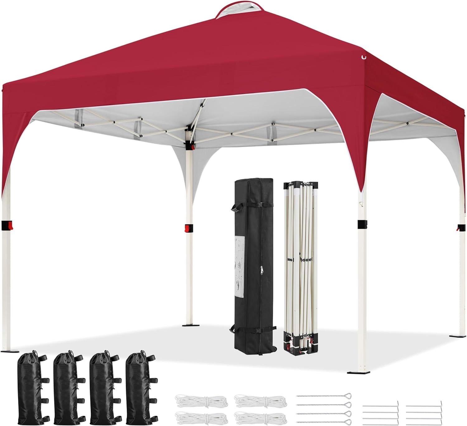 CRXX 10x10 Pop Up Canopy Tent with Vent, Easy Set Up Tent, Instant Sun ...