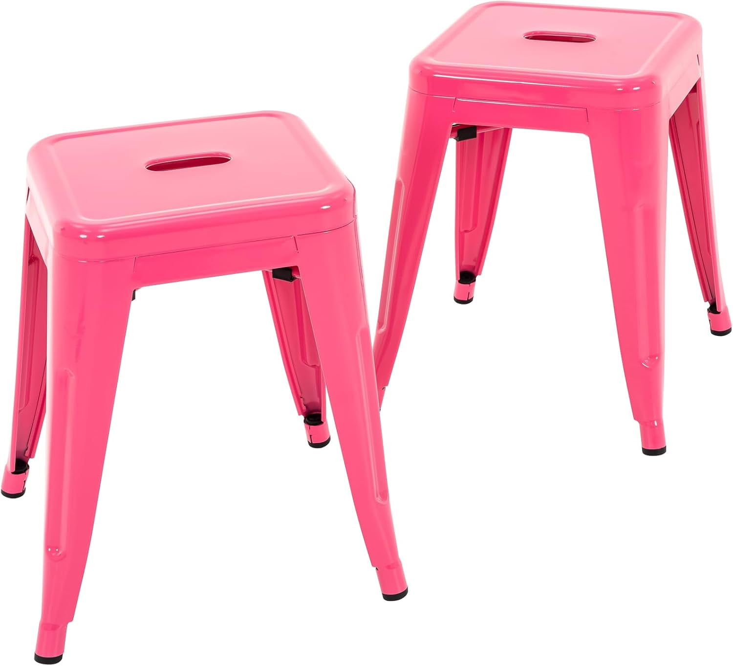 CRXX 18 Inch Industrial Metal Stools Set of 2, Stackable Classroom ...