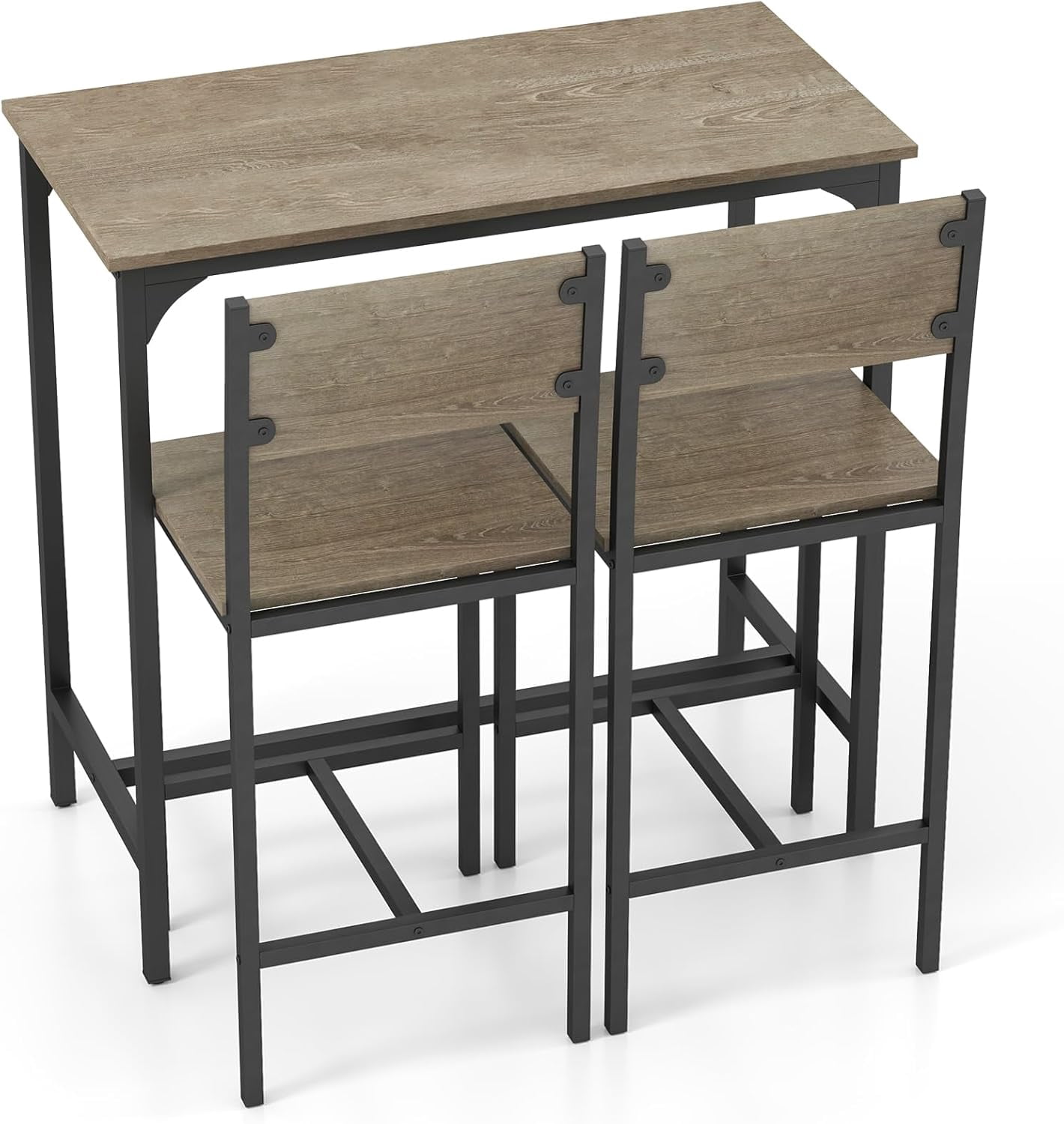 CRXX 3-Piece Bar Table and Chair Set with 2 Counter Height Bar Stools ...