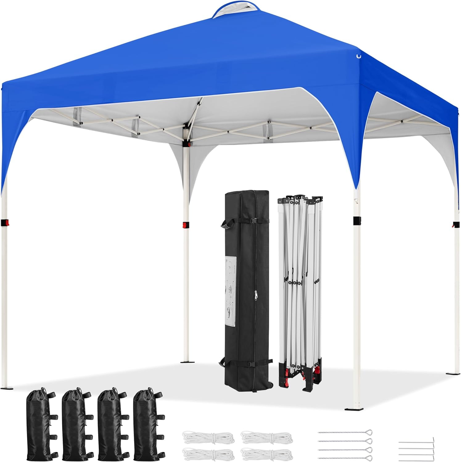 CRXX 6.6x6.6 Pop Up Canopy Tent with Vent, Easy Set Up Tent, Instant ...