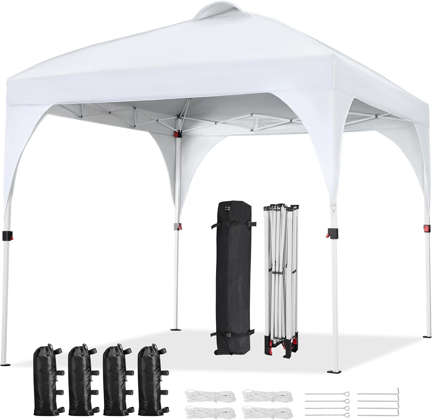 CRXX 8x8 Pop Up Canopy Tent with Vent, Easy Set Up Tent, Instant Sun ...
