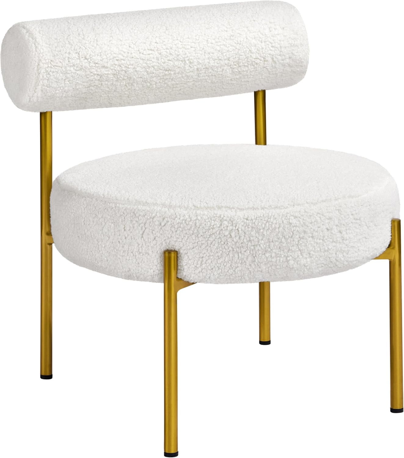 CRXX Boucle Accent Chair, Modern Tufted Vanity Chair, Cozy Sherpa ...