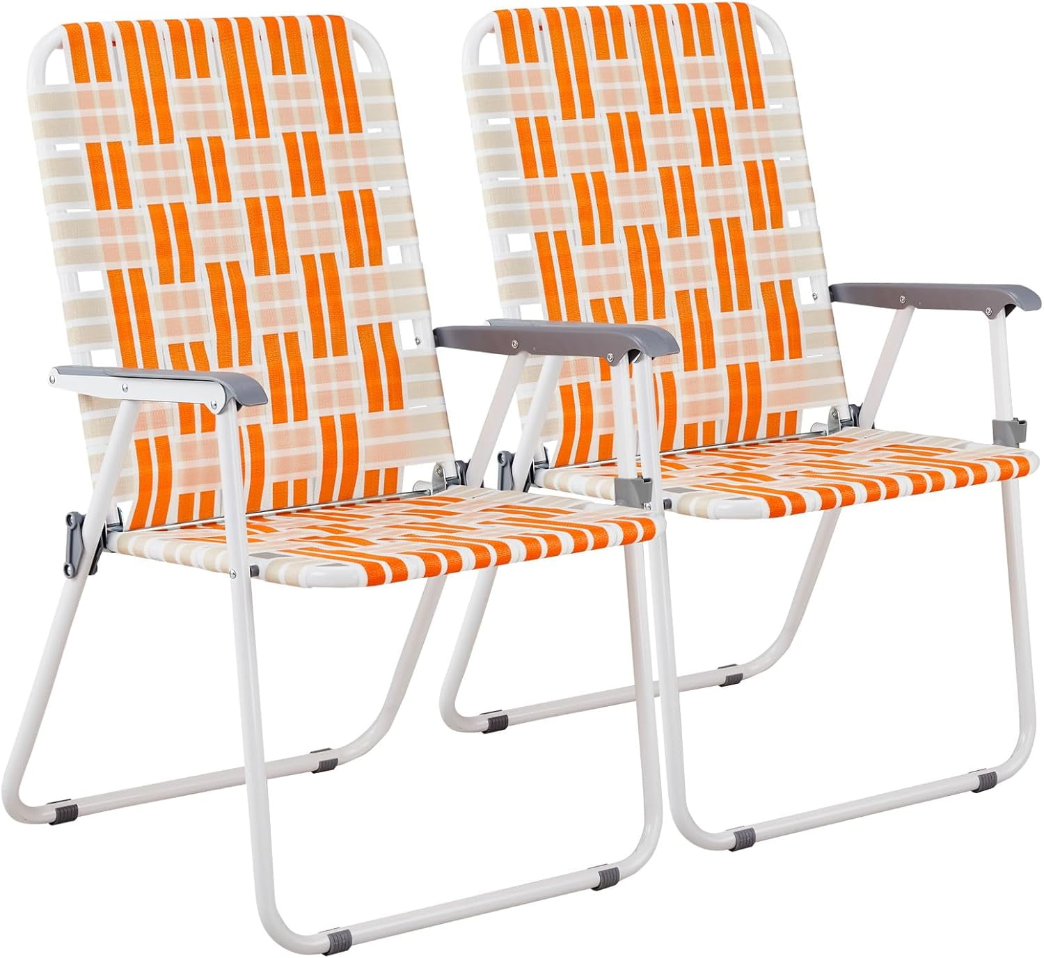CRXX Extra Wide Foldable Beach Chair Set of 2, Modern Minimalist Sturdy ...