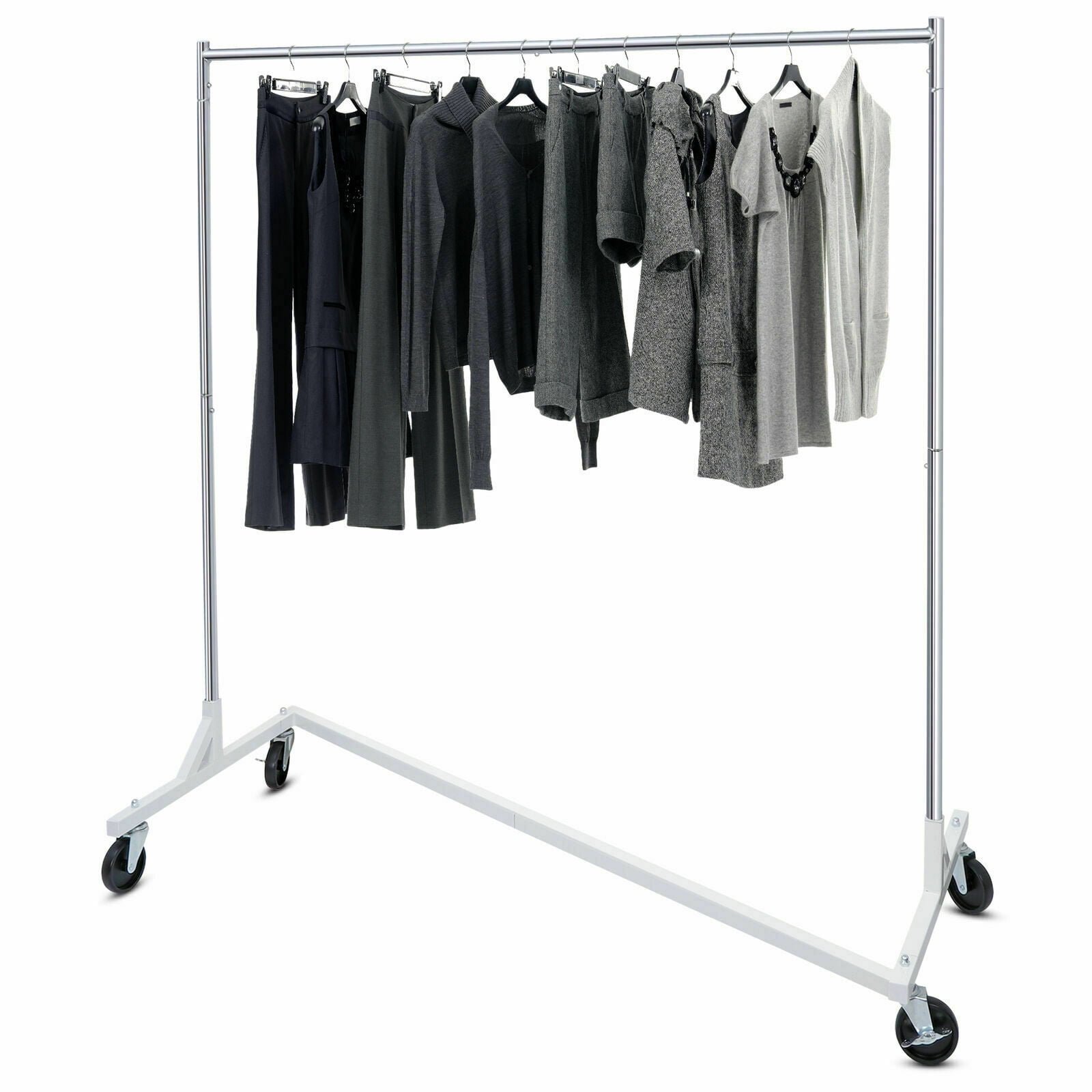 CRXX Heavy-Duty Commercial Garment Rack – Rolling Z-Base Design with ...