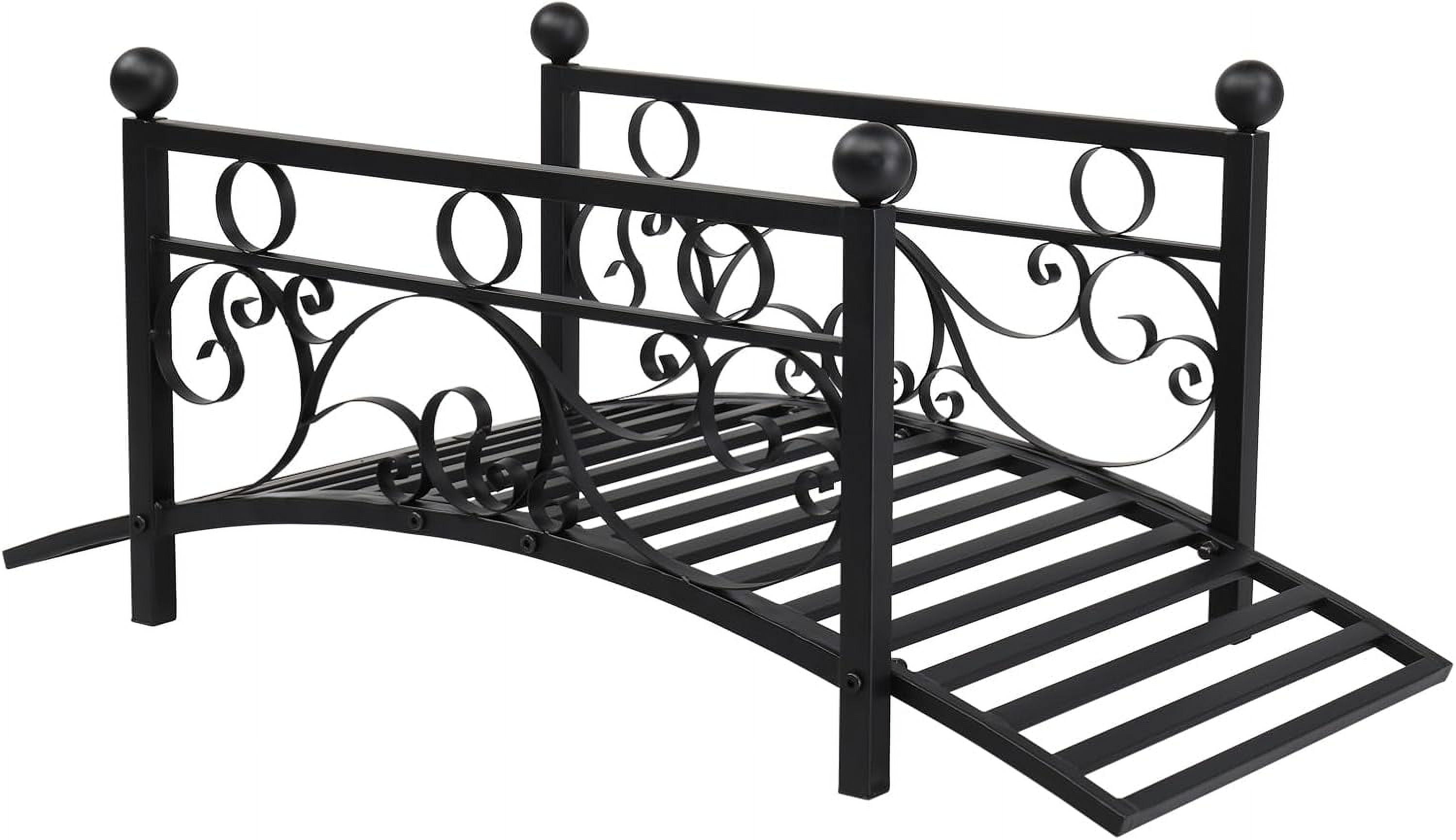 CRXX Metal Garden Bridge for Outdoor, Elegant Decorative Bridge with ...