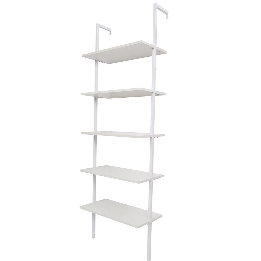 CRXX Premium 5 - Tier Shelf Wood Modern Bookcase - Stylish Open Ladder ...
