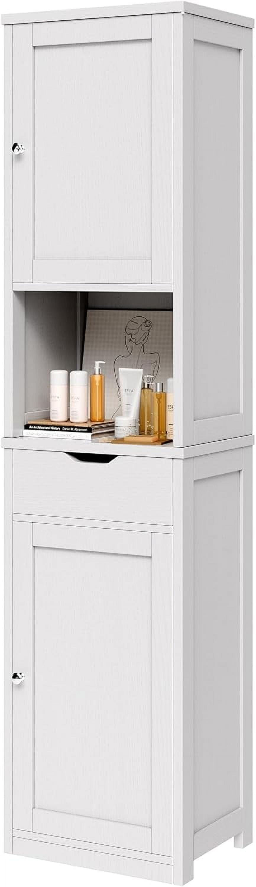 CRXX Tall Bathroom Storage Cabinet, 64”H Narrow Storage Unit for Small ...