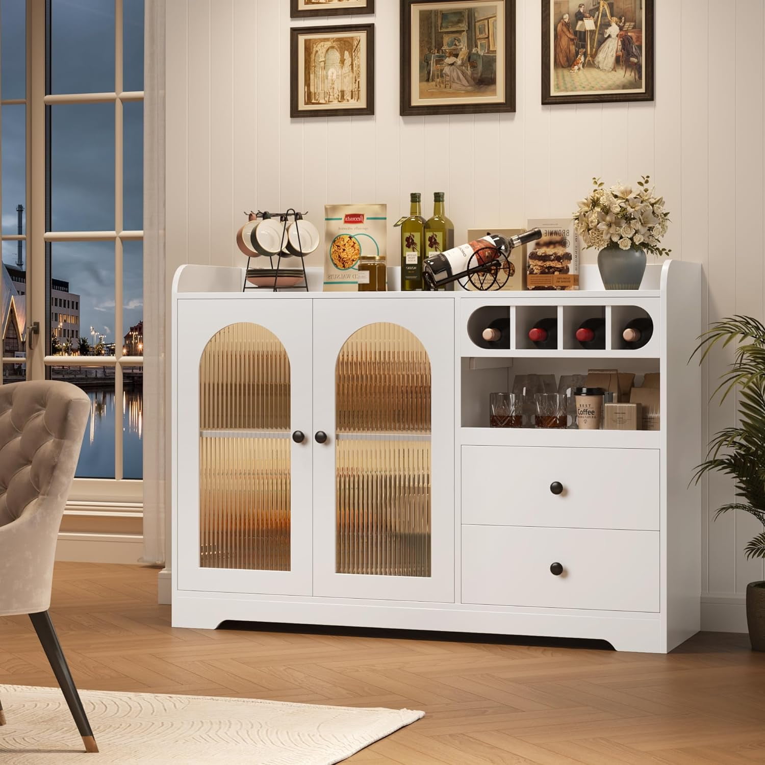 CRYBVYUBN Buffet Sideboard Cabinet with Storage Kitchen Buffet Storage ...