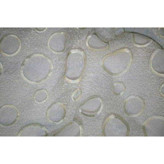 CRYSTAL Fabric, 110 Inch. in Width, Sample 3x3 Inch / Ivory - Walmart.com