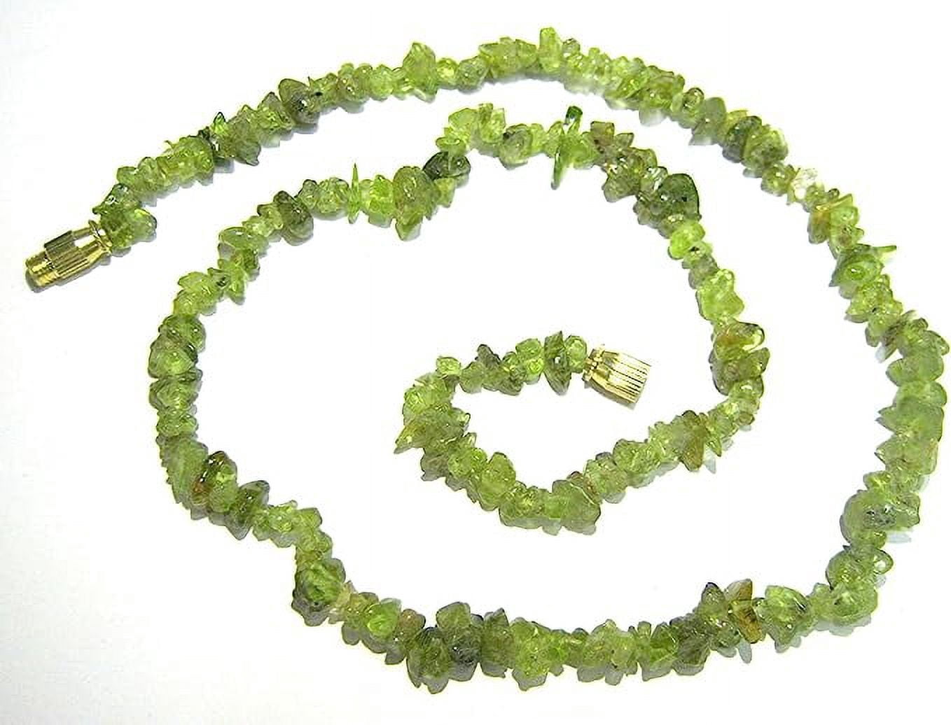 CRYSTALMIRACLE Beautiful Peridot 18 INCHES Gemstone Necklace Crystal ...