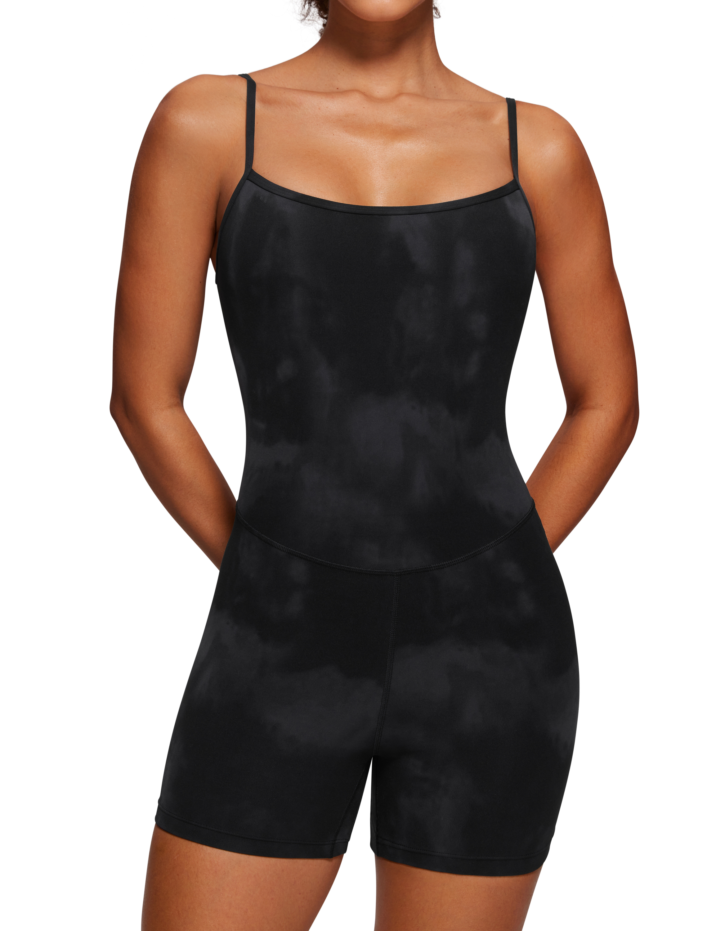 CRZ YOGA Butterluxe Athletic Rompers for Women Padded Workout Shorts ...