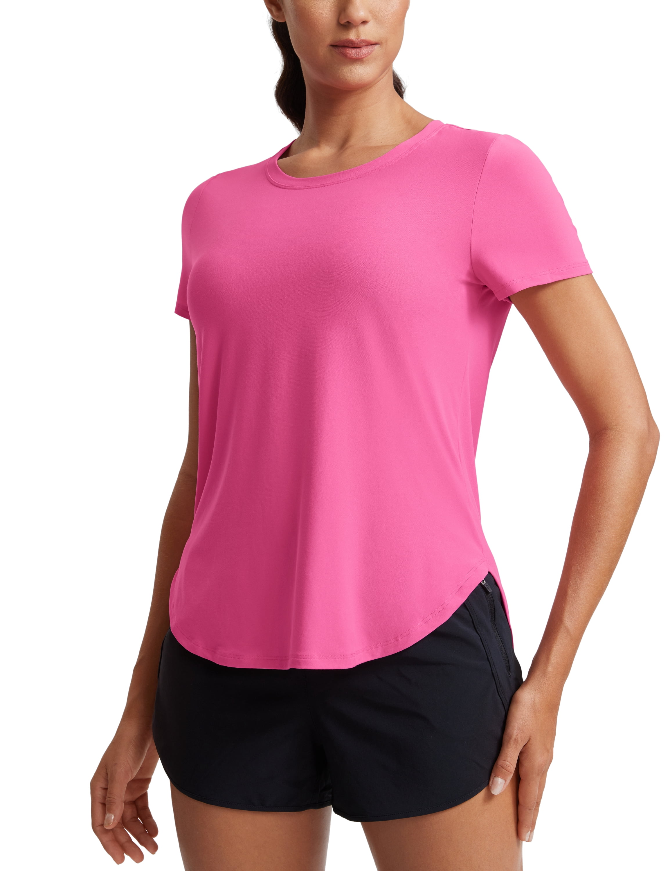 CRZ YOGA Cloudweight Workout Tops for Women Lightweight Athletic Short ...