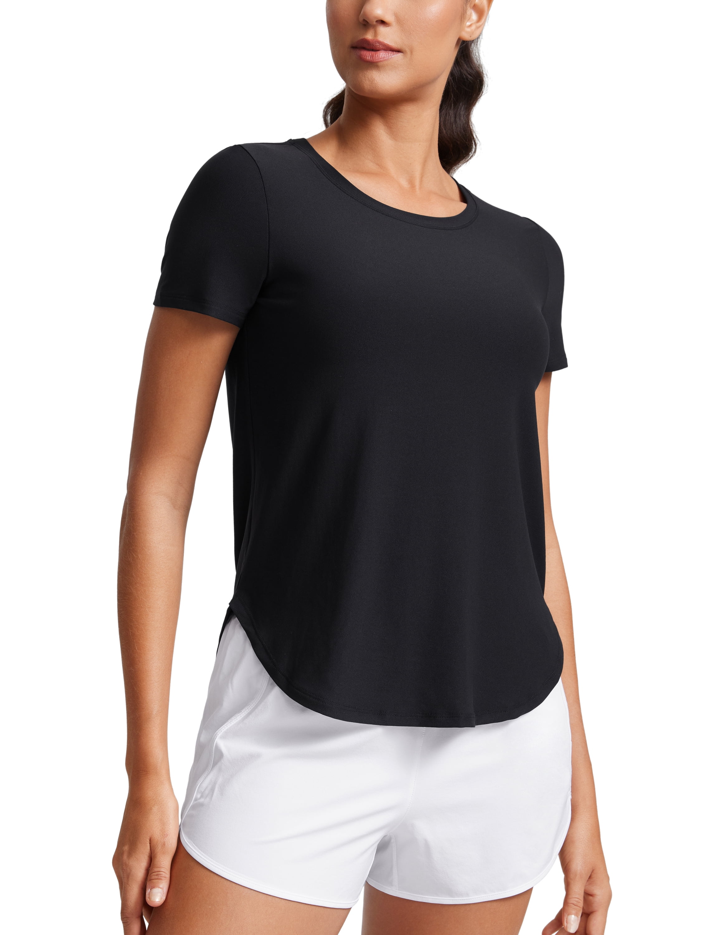 CRZ YOGA Cloudweight Workout Tops for Women Lightweight Athletic Short ...