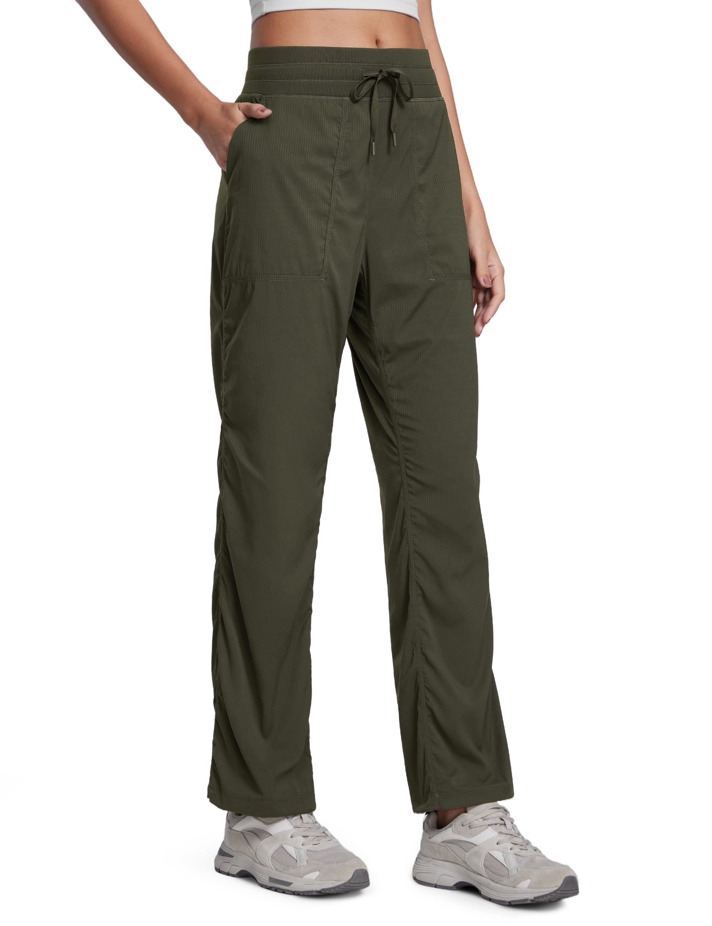 CRZ YOGA Lightweight 28 Inches Workout Joggers with Adjustable Hem and ...