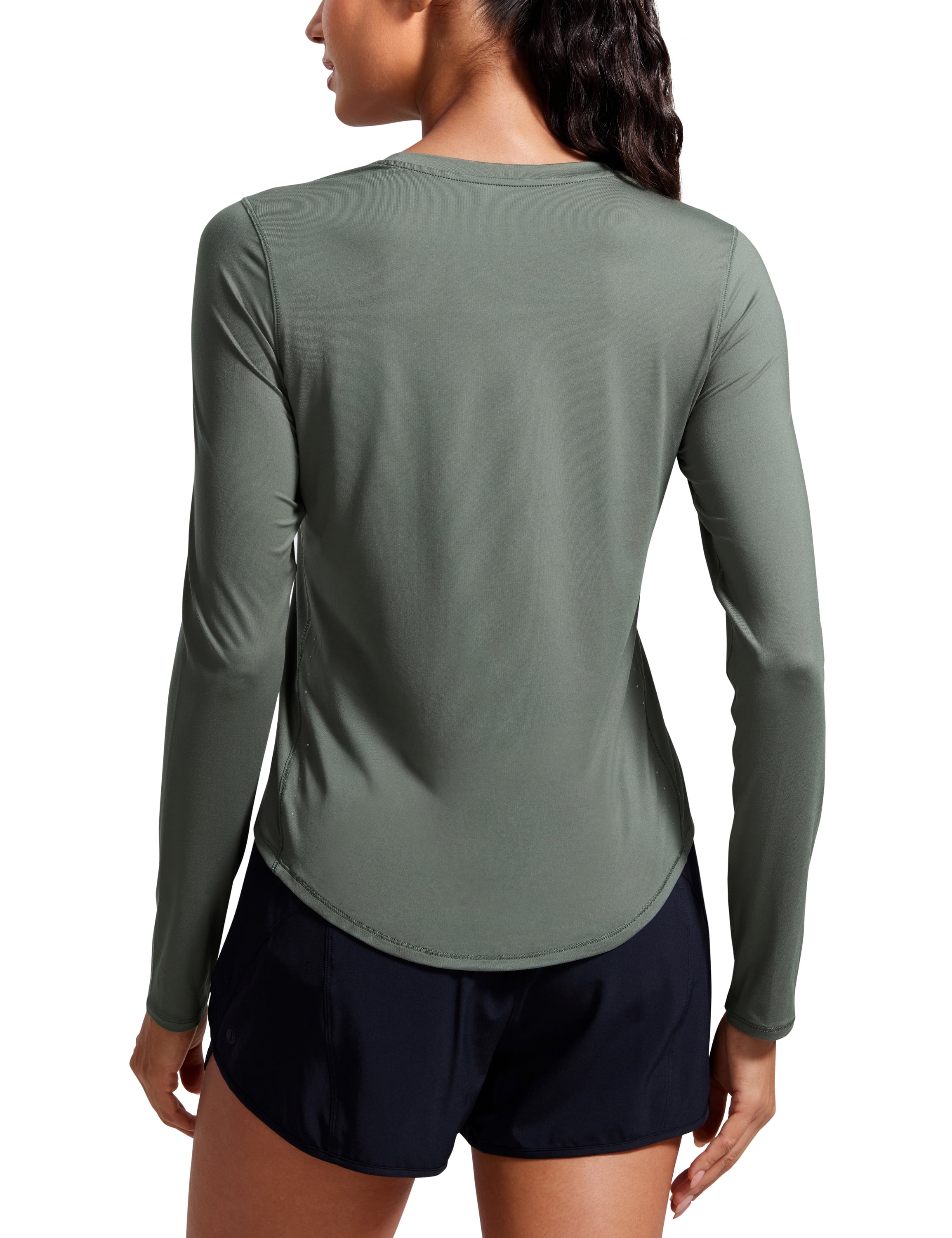 CRZ YOGA Lightweight Long Sleeve Workout Shirts for Women Gym Running ...