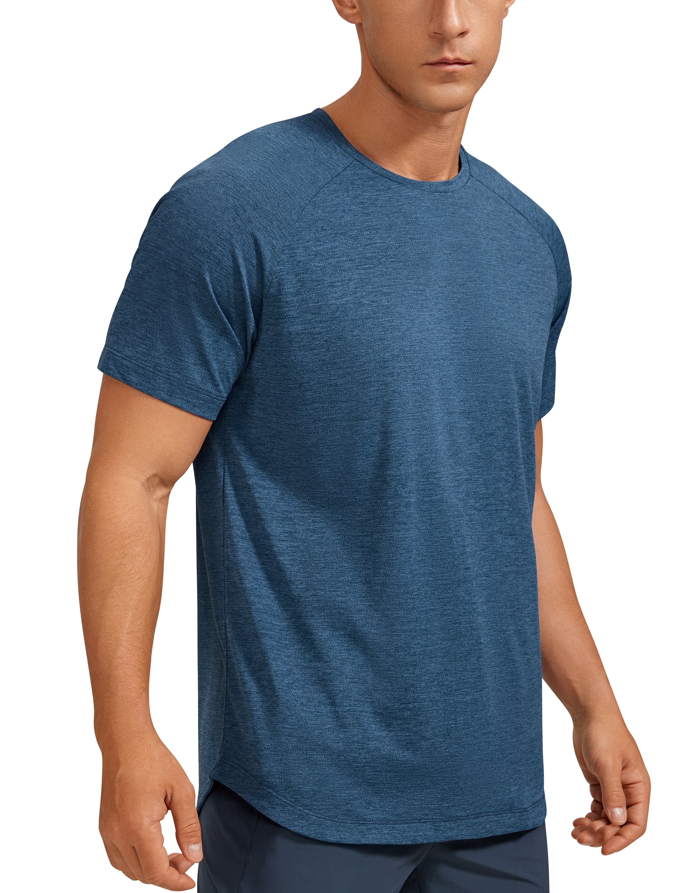CRZ YOGA Men's Lightweight Short Sleeve T-Shirt Quick Dry Workout ...