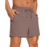 CRZ YOGA Men's Linerless Workout Shorts 5 Inches Lightweight Quick Dry ...