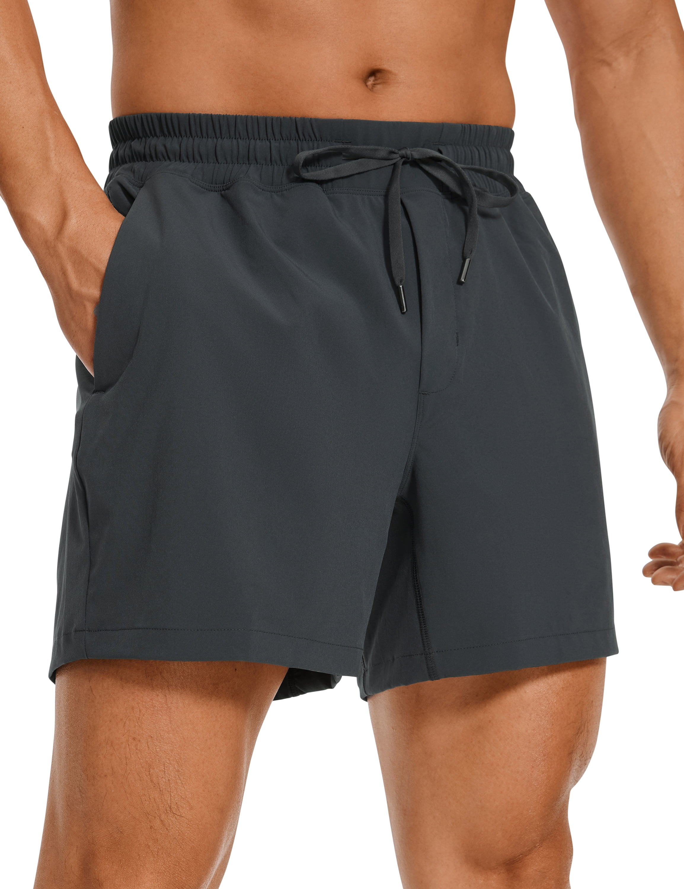 CRZ YOGA Men's Linerless Workout Shorts 5'' Lightweight Quick Dry for ...