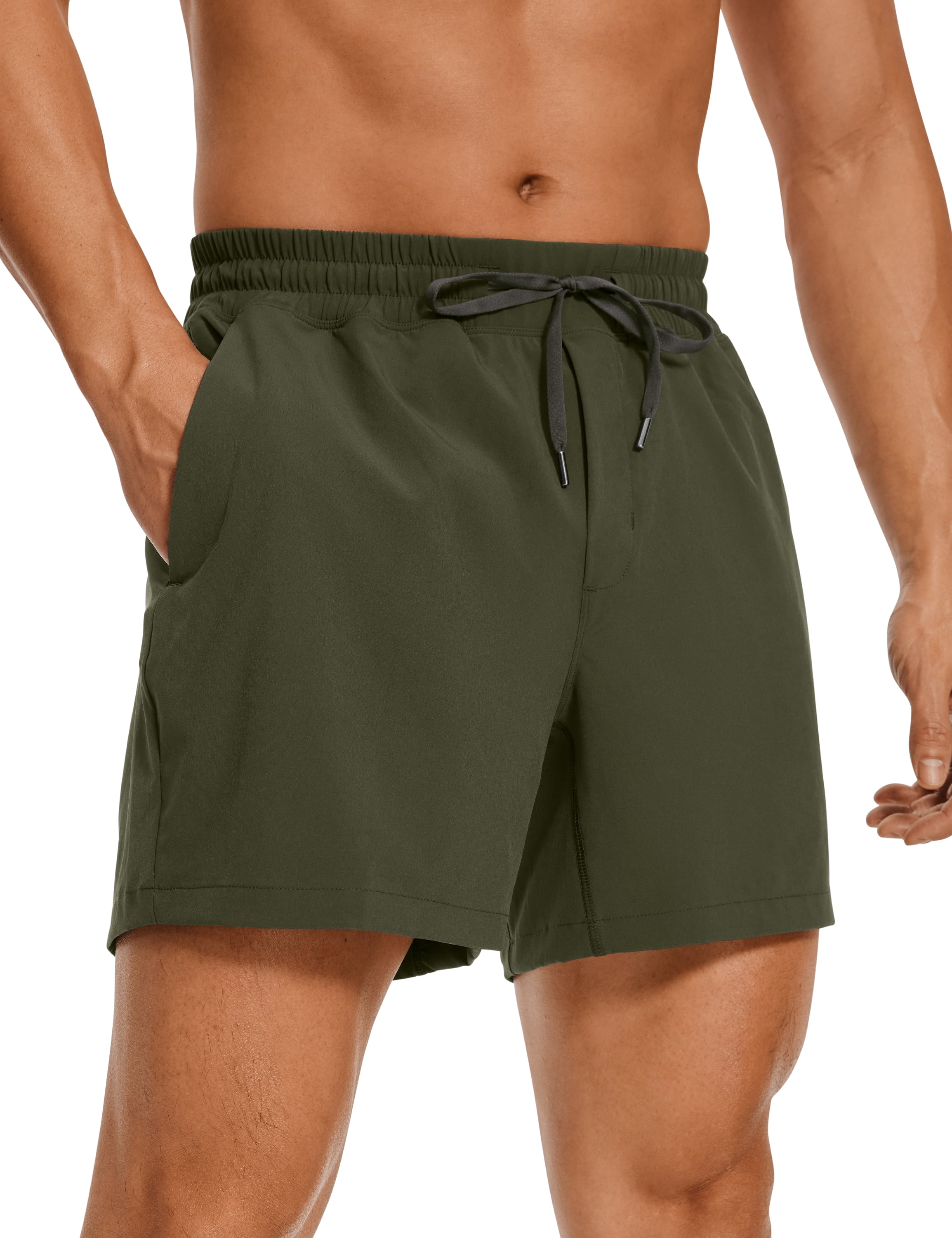 CRZ YOGA Men's Linerless Workout Shorts 5'' Lightweight Quick Dry for ...