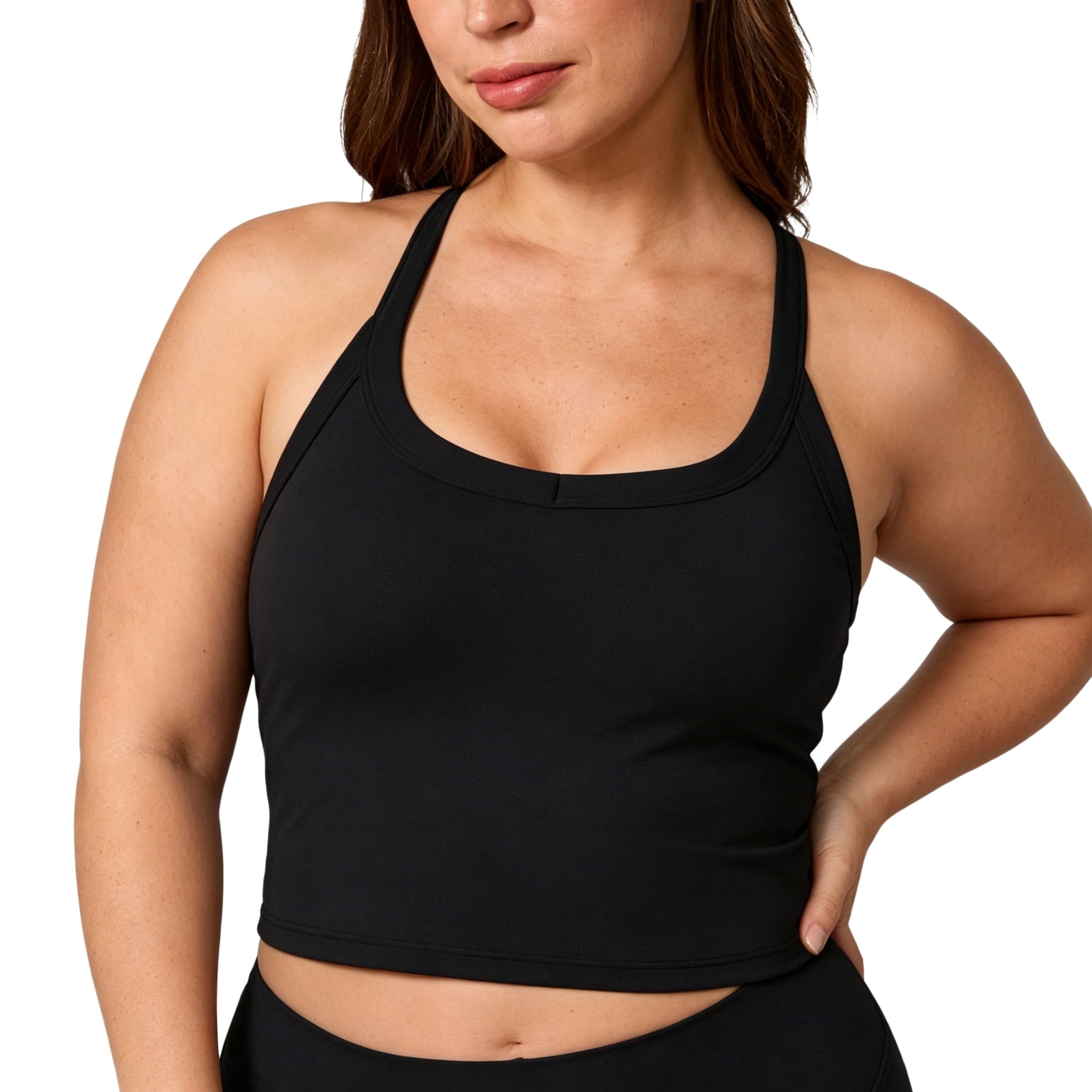 CRZ YOGA Racerback Sports Bra for Women Yoga Tank Padded - Walmart.com