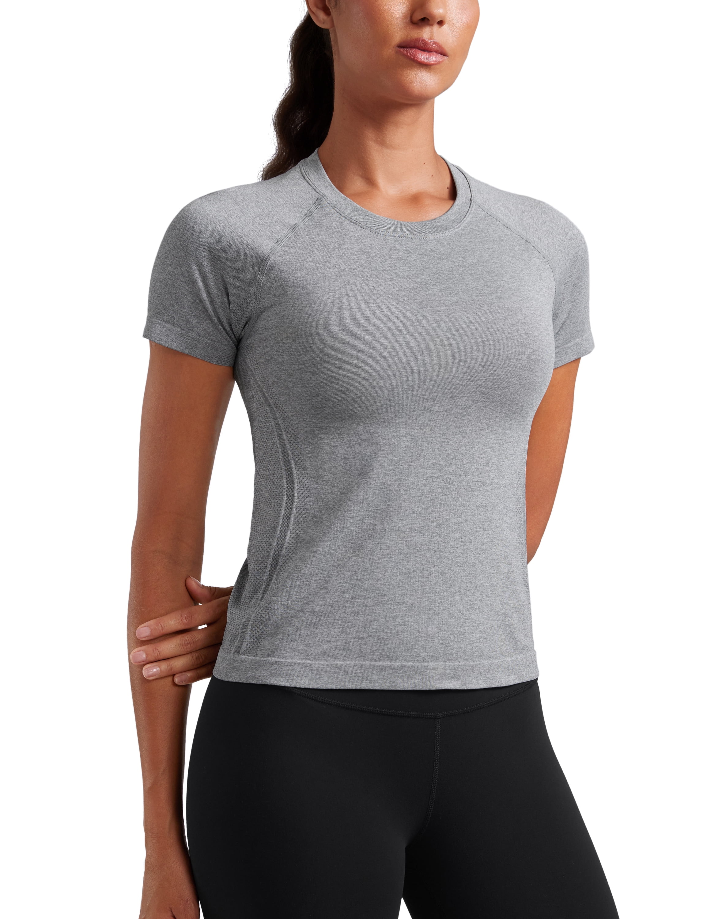 CRZ YOGA Seamless Workout Tops for Women Running Gym Athletic Yoga ...
