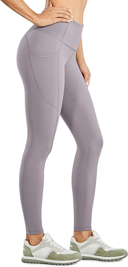 CRZ YOGA Women's Hugged Feeling Compression Workout Leggings 25 inches ...